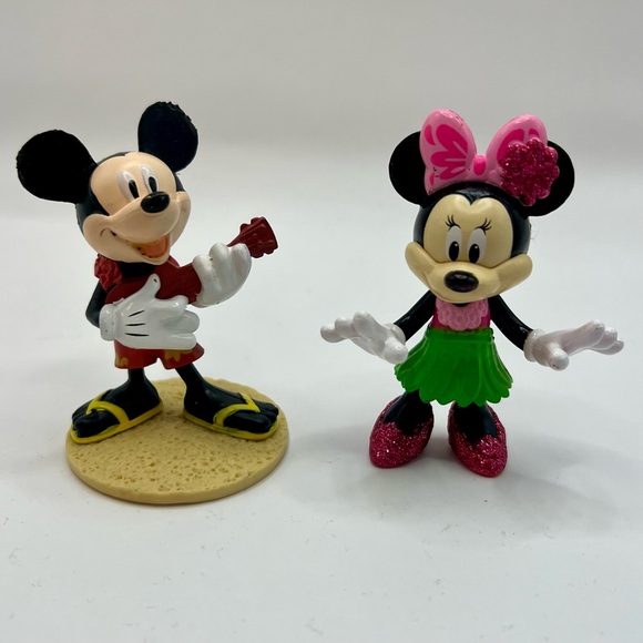 DecoPac | Toys | Disney Mickey Minnie Mouse Hula Hawaian Figuines Cake ...